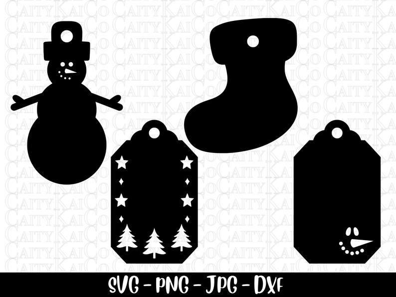Christmas Gift Tag Svg Bundle of 20, Christmas Tags Svg Bundle, Snowman ...