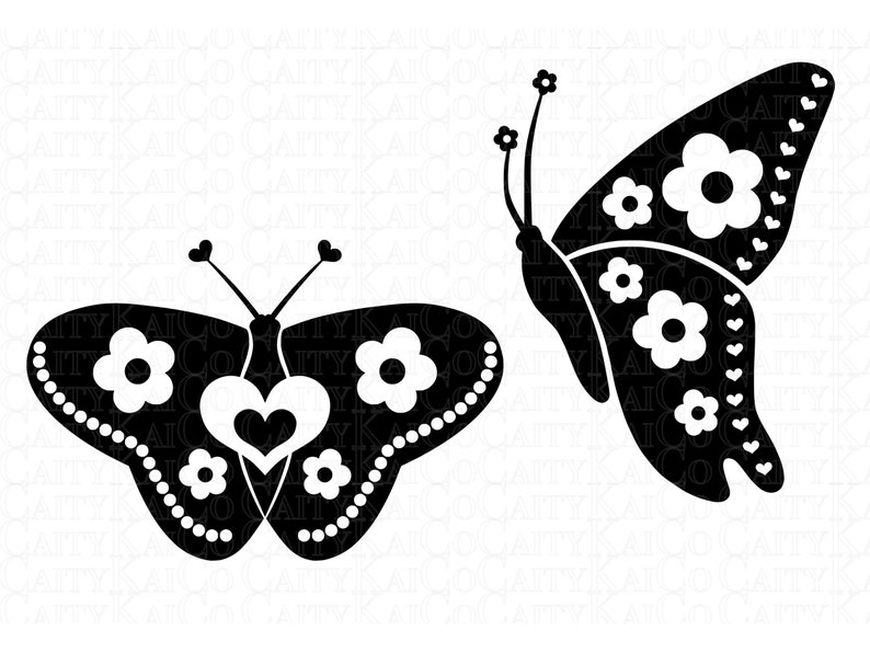 Butterfly Svg Bundle of 12 Butterflies Retro Flowers - Etsy