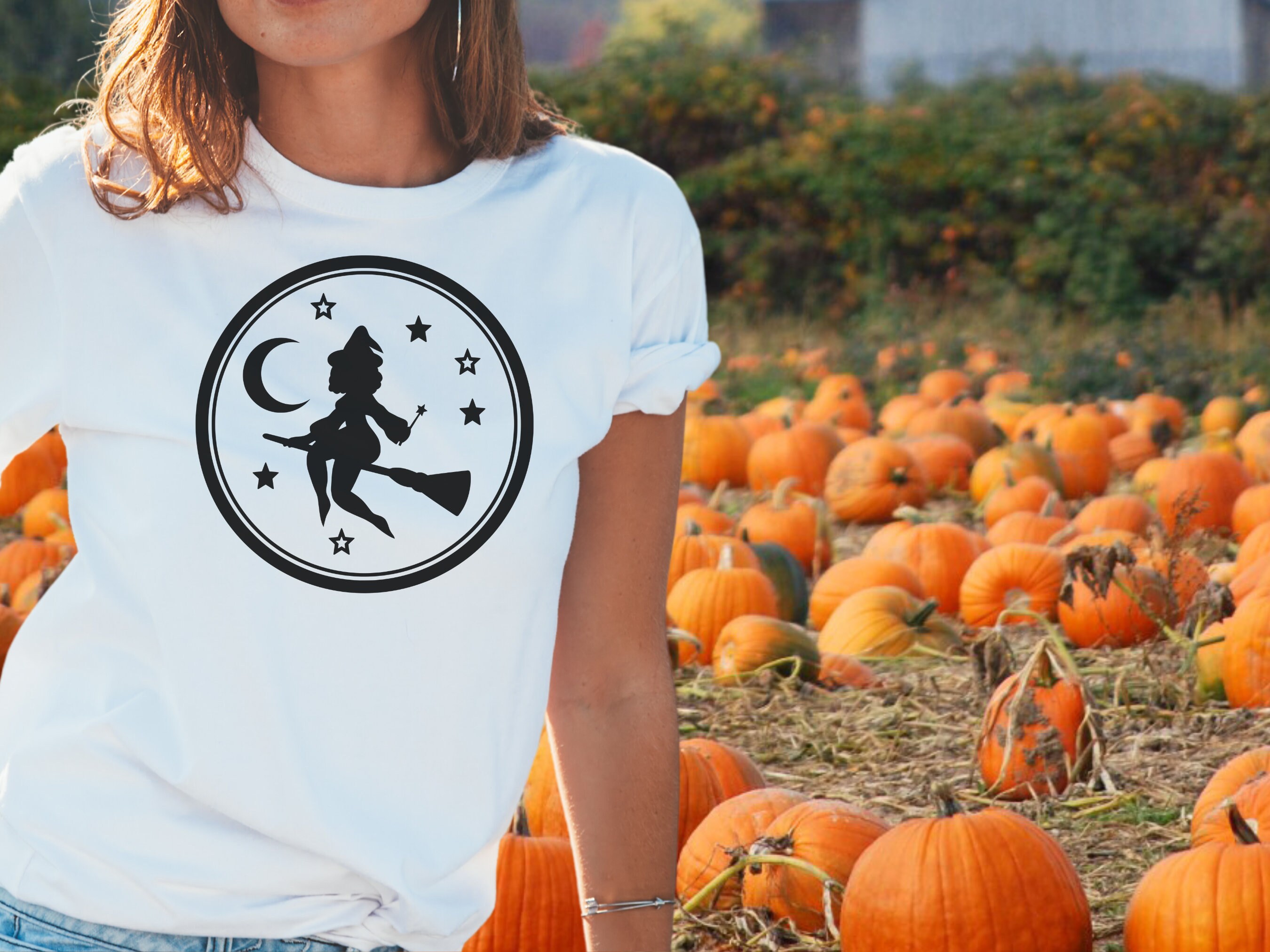 Witch and Moon Svg Halloween Svg Witch Svg Celestial Witchy - Etsy