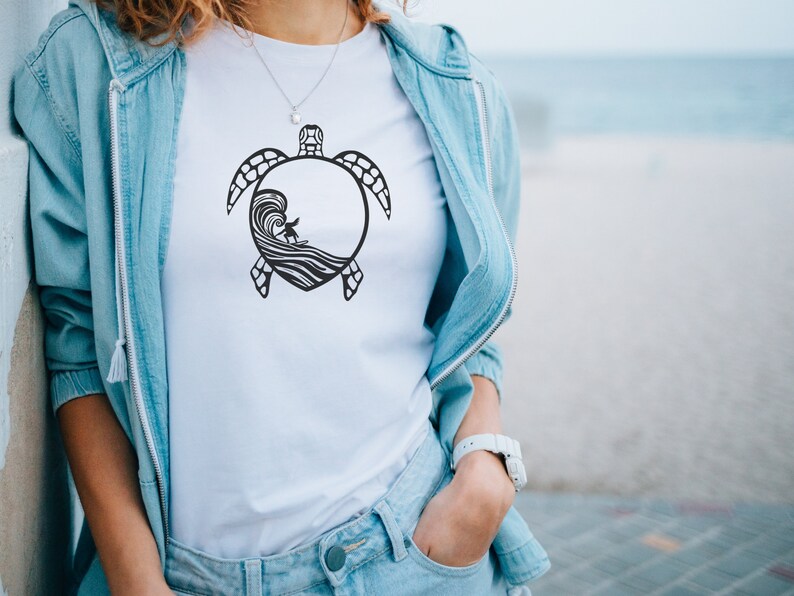 Surfing Sea Turtle Svg, Shirt Design, Svg Cut File, Dxf, Png, Wave Surf ...