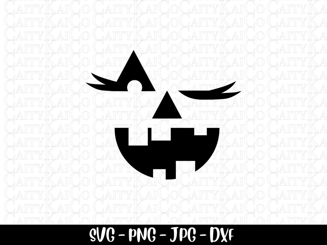 Winking Pumpkin Face Svg, Jack O Lantern Svg, Funny Halloween Svg, Cute ...