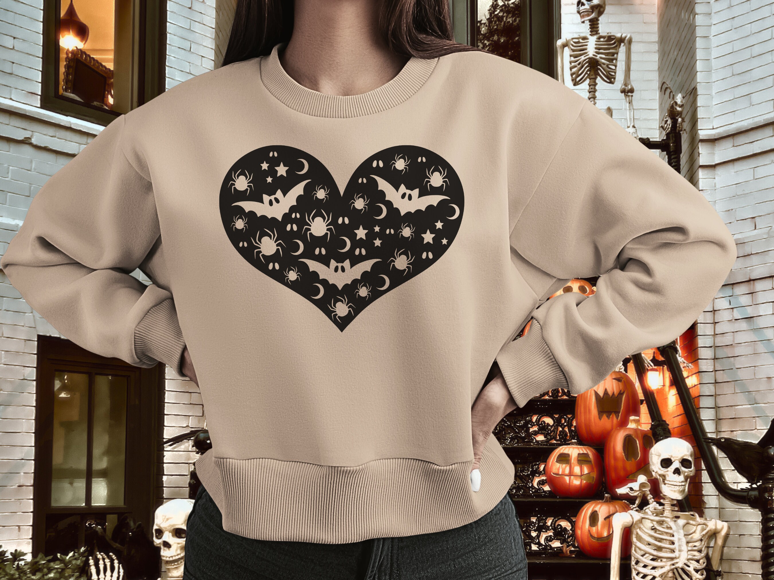 Halloween Bat Svg Spooky Season Svg Bats in a Heart Svg - Etsy