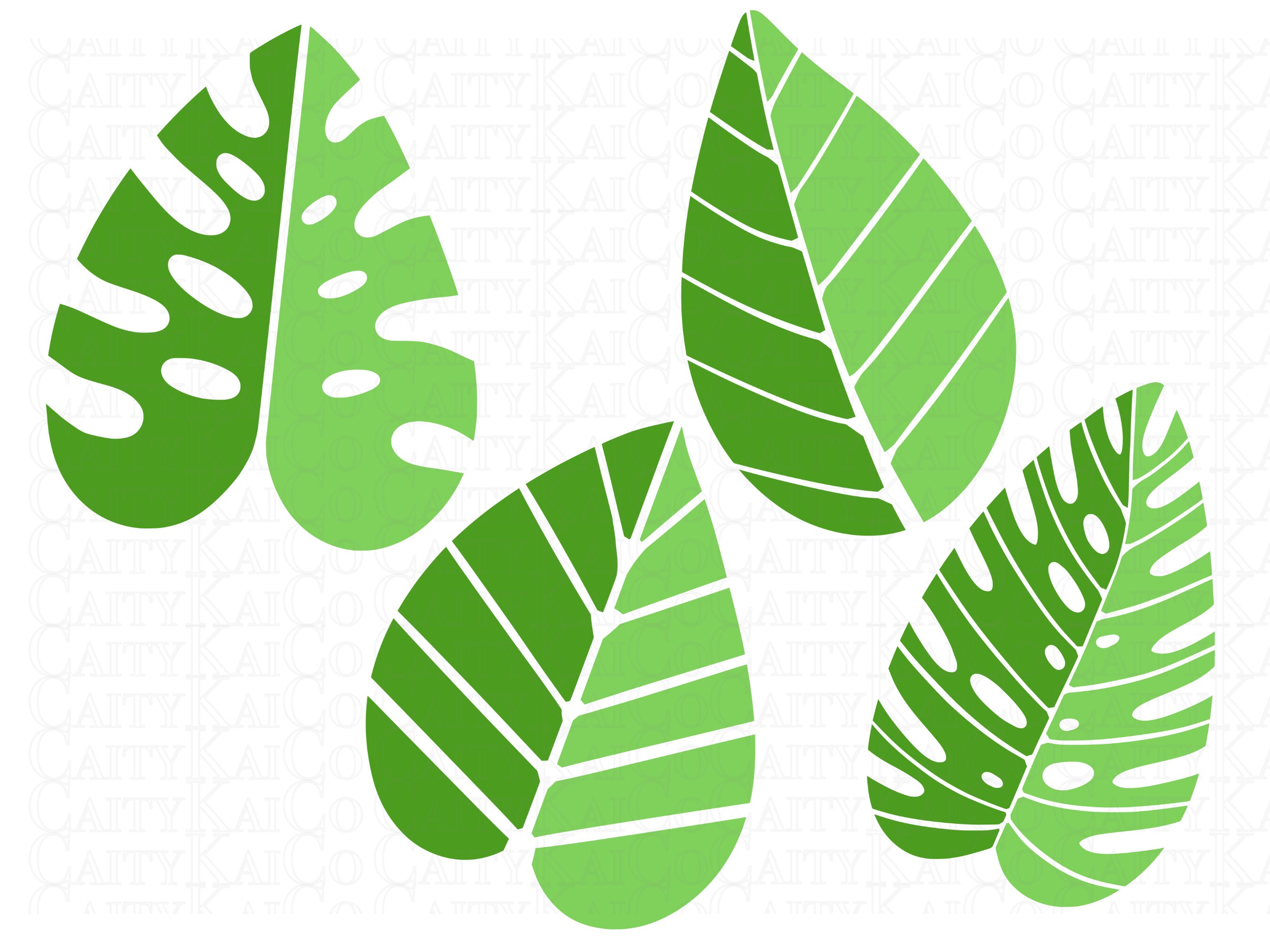 Tropical Leaves Svg Bundle of 20 Tropical Leaf Svg Monstera - Etsy
