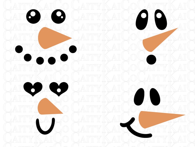 Snowman Face Svg Bundle of 20 Snowman Svg Christmas Svg - Etsy
