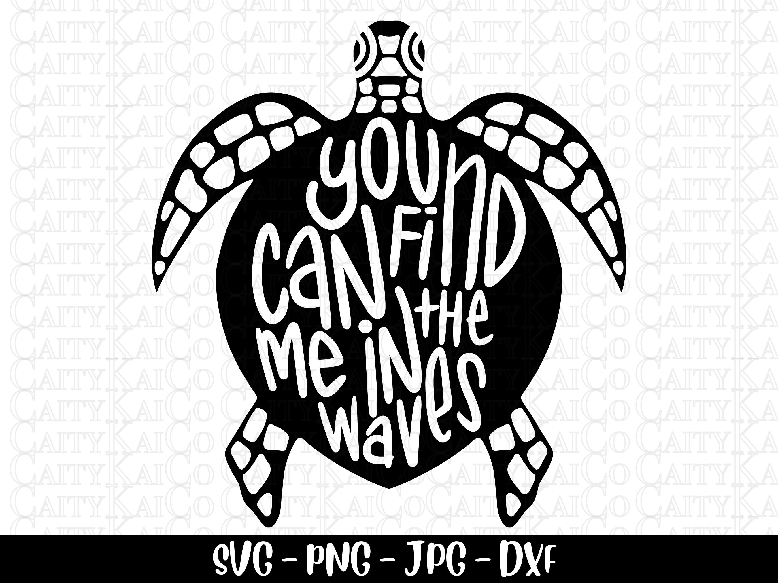 Sea Turtle Svg, Ocean Waves, Turtle Coastal Sublimation Design, Svg Cut ...
