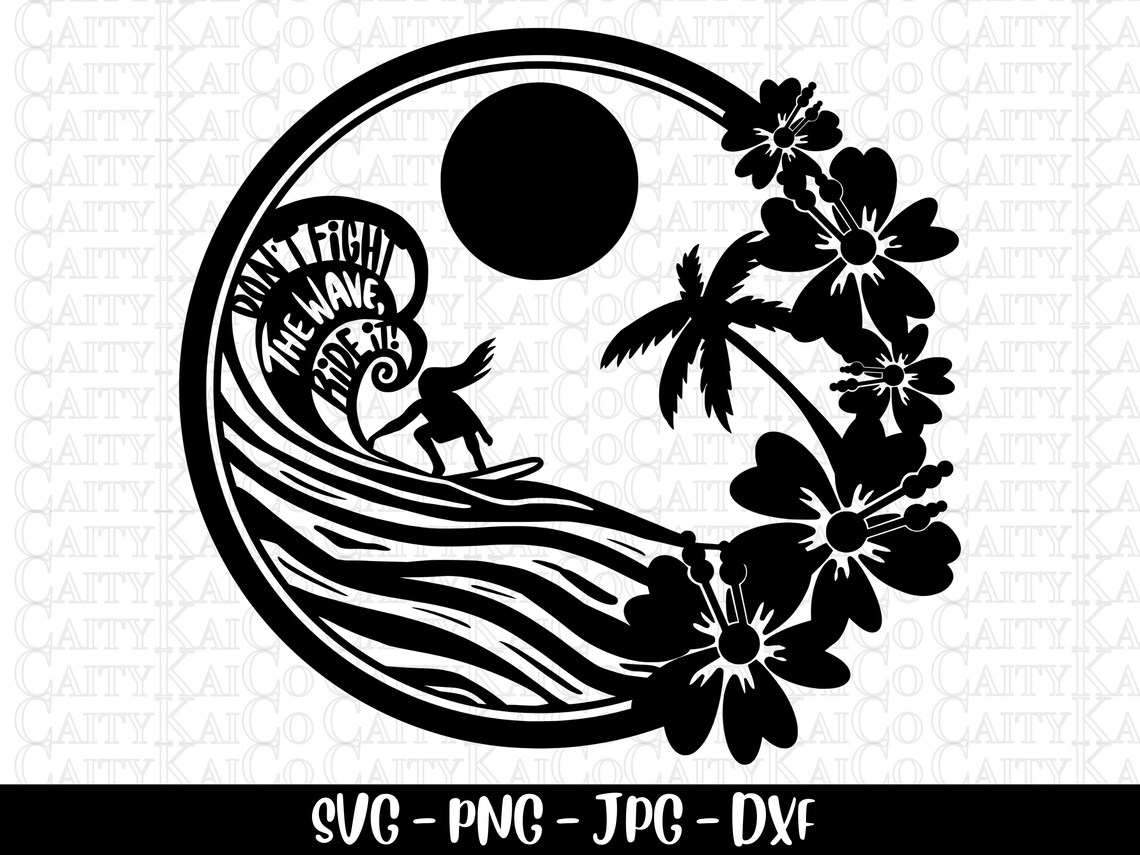 Tropical Beach Scene SVG Bundle of 4 Island Beach Svg Palm - Etsy