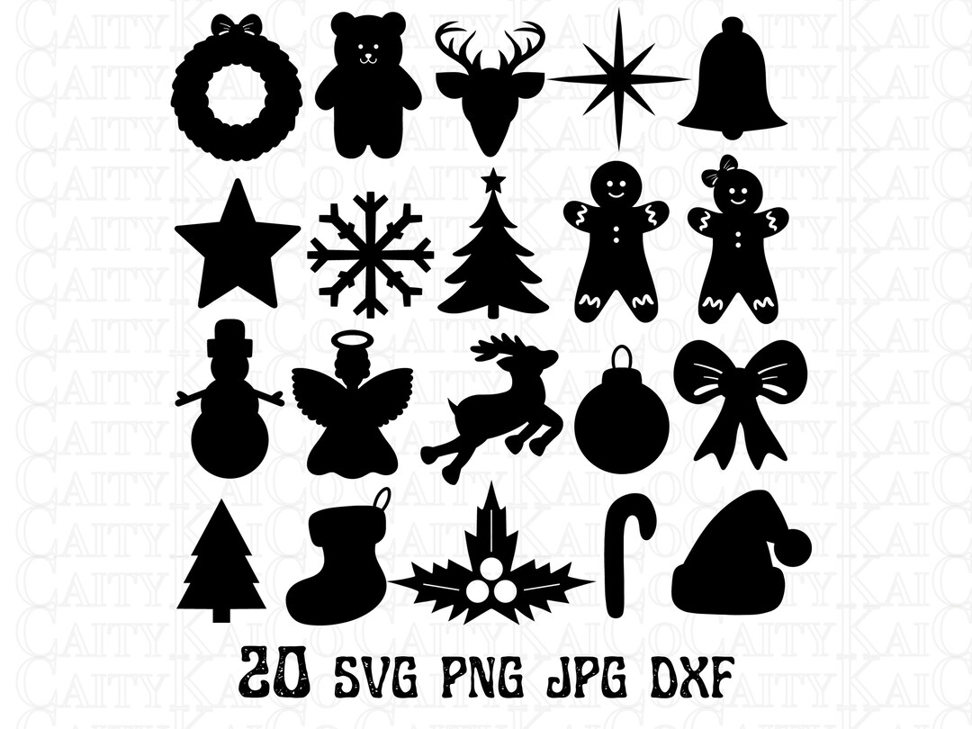 Christmas Svg Bundle of 20, Holiday Cut Files, Gingerbread Svg ...
