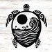 Wave Sea Turtle Svg, Tropical Island Beach Scene Svg, Beach Svg, Cut ...