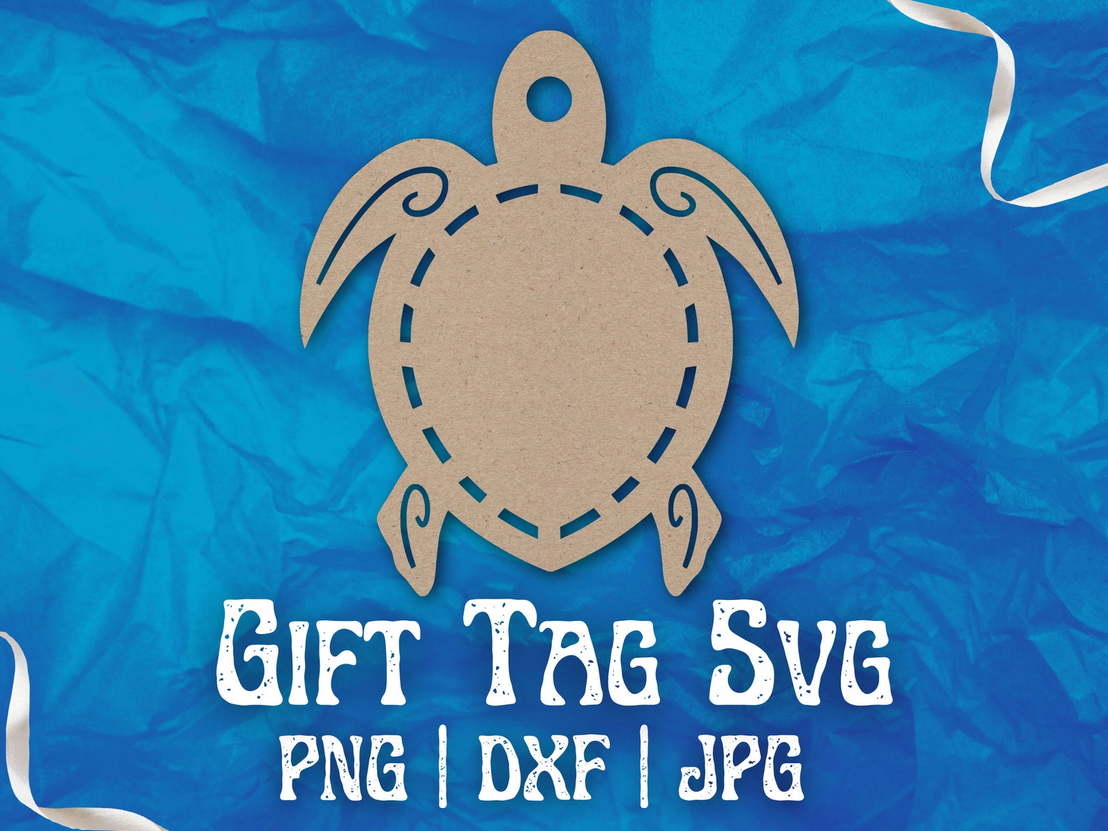 Sea Turtle Gift Tag Svg, Gift Tag Cut File, Turtle Svg, Svg File for ...