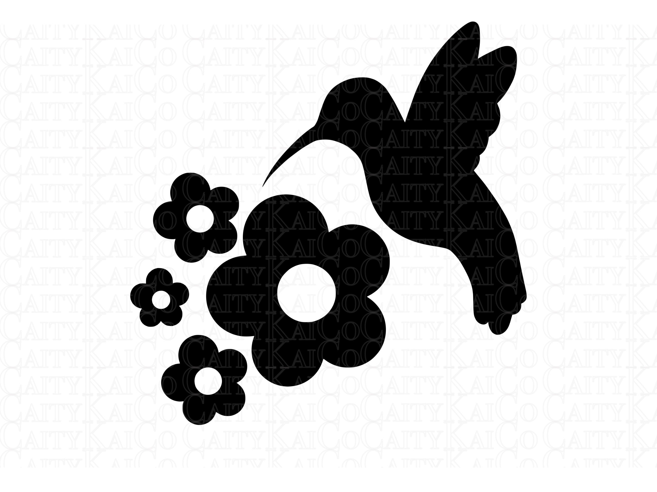 Hummingbird Svg Bundle of 3 Hummingbird Flower Svg - Etsy