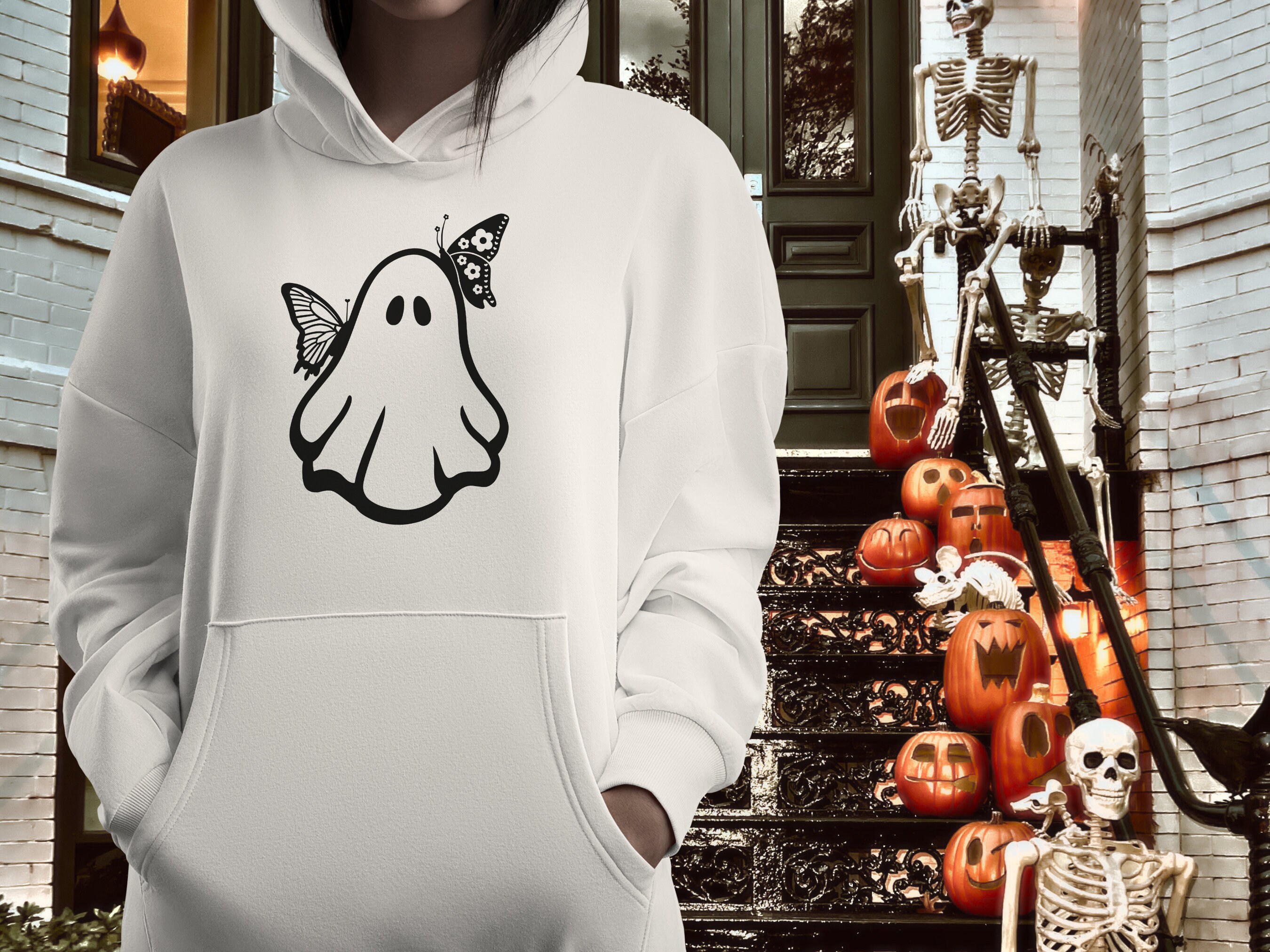 Butterfly Ghost Svg Retro Ghost Svg Halloween Svg Butterfly - Etsy