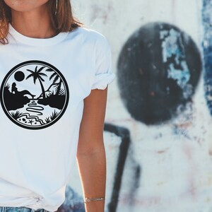 Mermaid Tropical Beach Scene Svg, Beach Svg, Mermaid Svg, Palm Tree Svg ...