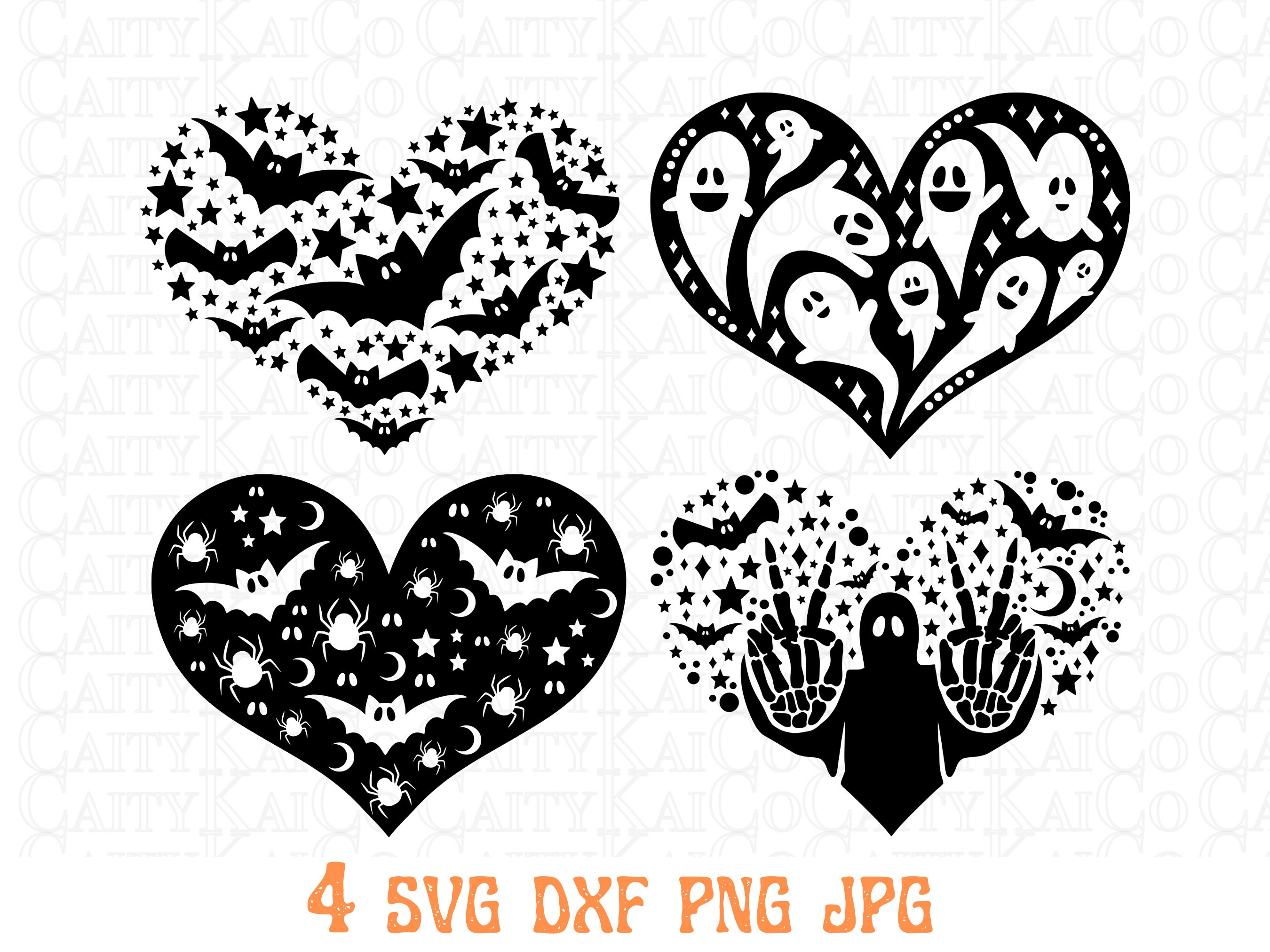 Halloween Svg Bundle, Spooky Season Svg Bundle, Halloween Heart Svg ...