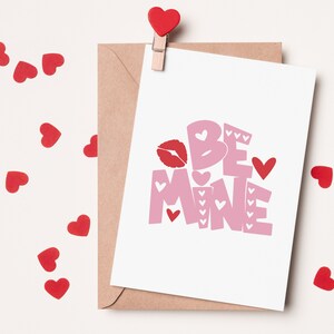 Valentine’s Day Be Mine Svg, Valentine Svg, Doodle Letters, Cut File ...