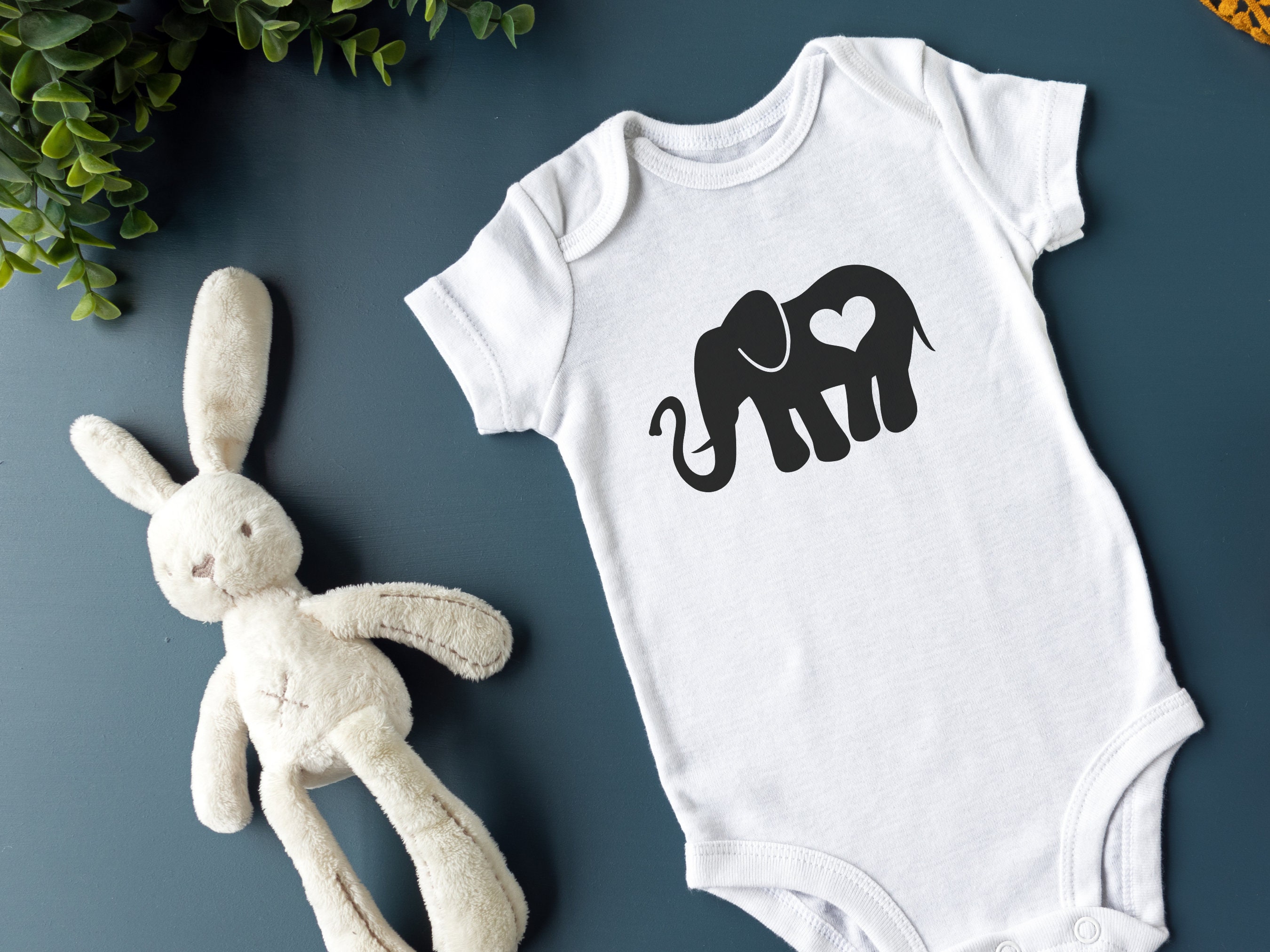 Elephant Svg, Elephant Heart Svg, Elephant Silhouette Clipart, Cut File ...