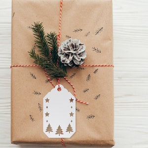 Christmas Tree Gift Tag Svg, Christmas Tags Svg, Gift Tag Cut File ...