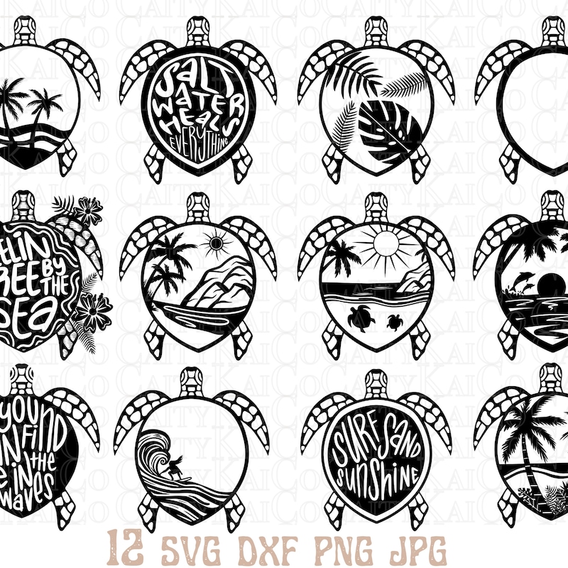 Sea Turtle Svg - Etsy