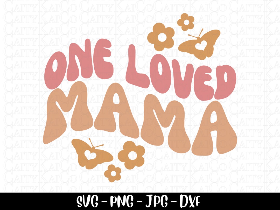 Día de la Madre svg, una amada mamá svg, texto ondulado retro svg ...