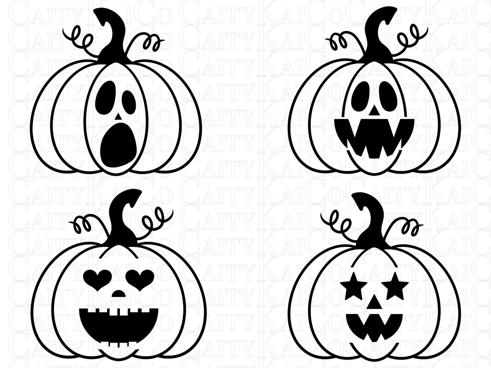 Jack O Lantern Svg Bundle of 15, Halloween Svg Bundle, Pumpkin Face Svg ...