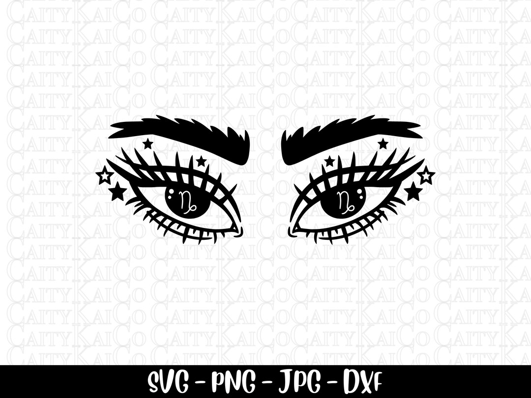 Capricorn Zodiac Eyes Svg, Zodiac Sign Svg, Capricorn Svg, Astrology ...