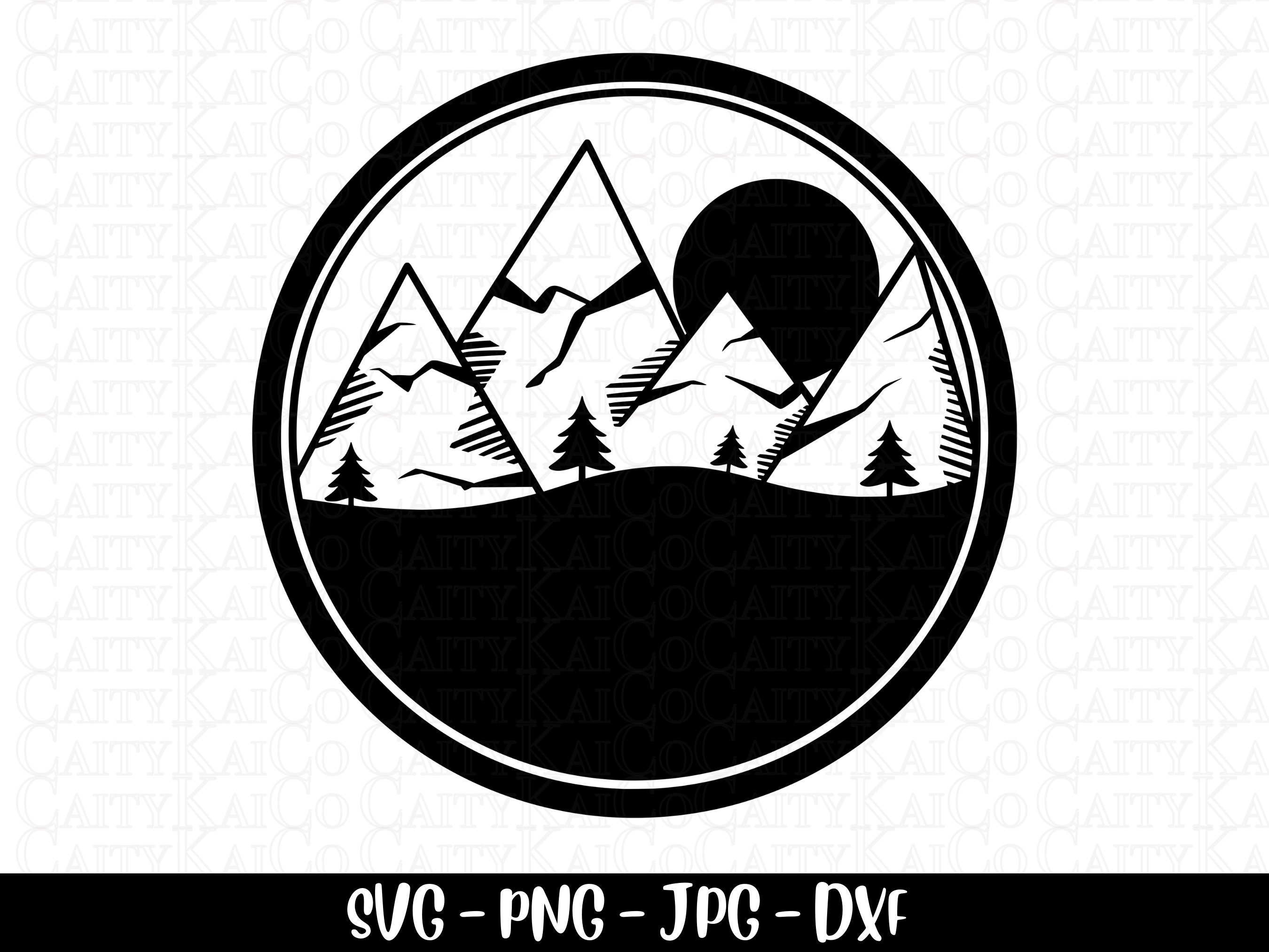 Mountain Svg Mountain Scene Svg Outdoor Svg Cut File Shirt - Etsy
