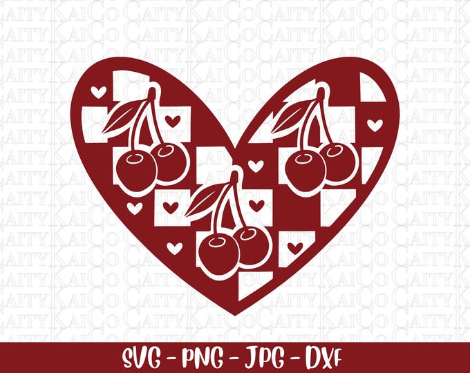 Cherry Heart Svg Files for Cricut - Instant Download - Etsy Canada
