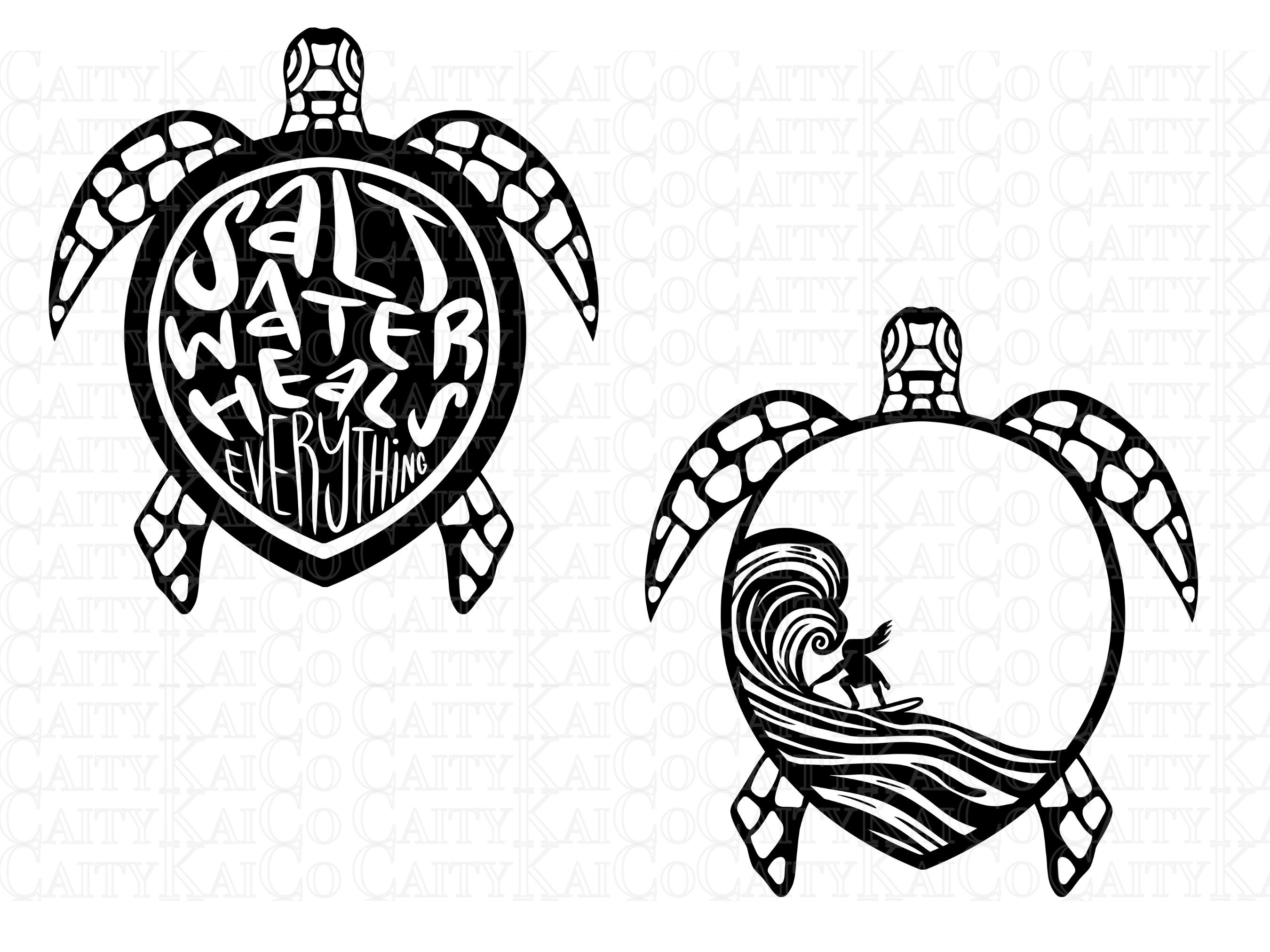 Sea Turtle SVG Bundle of 12 Tropical Island Beach Svg Dxf - Etsy