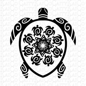 Sea Turtle SVG Bundle of 6, Tropical Island Beach Scene Svg, Dxf, Png ...