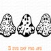 Animal Print Ghost Svg Bundle of 3, Cute Ghost Svg, Leopard Print Svg ...
