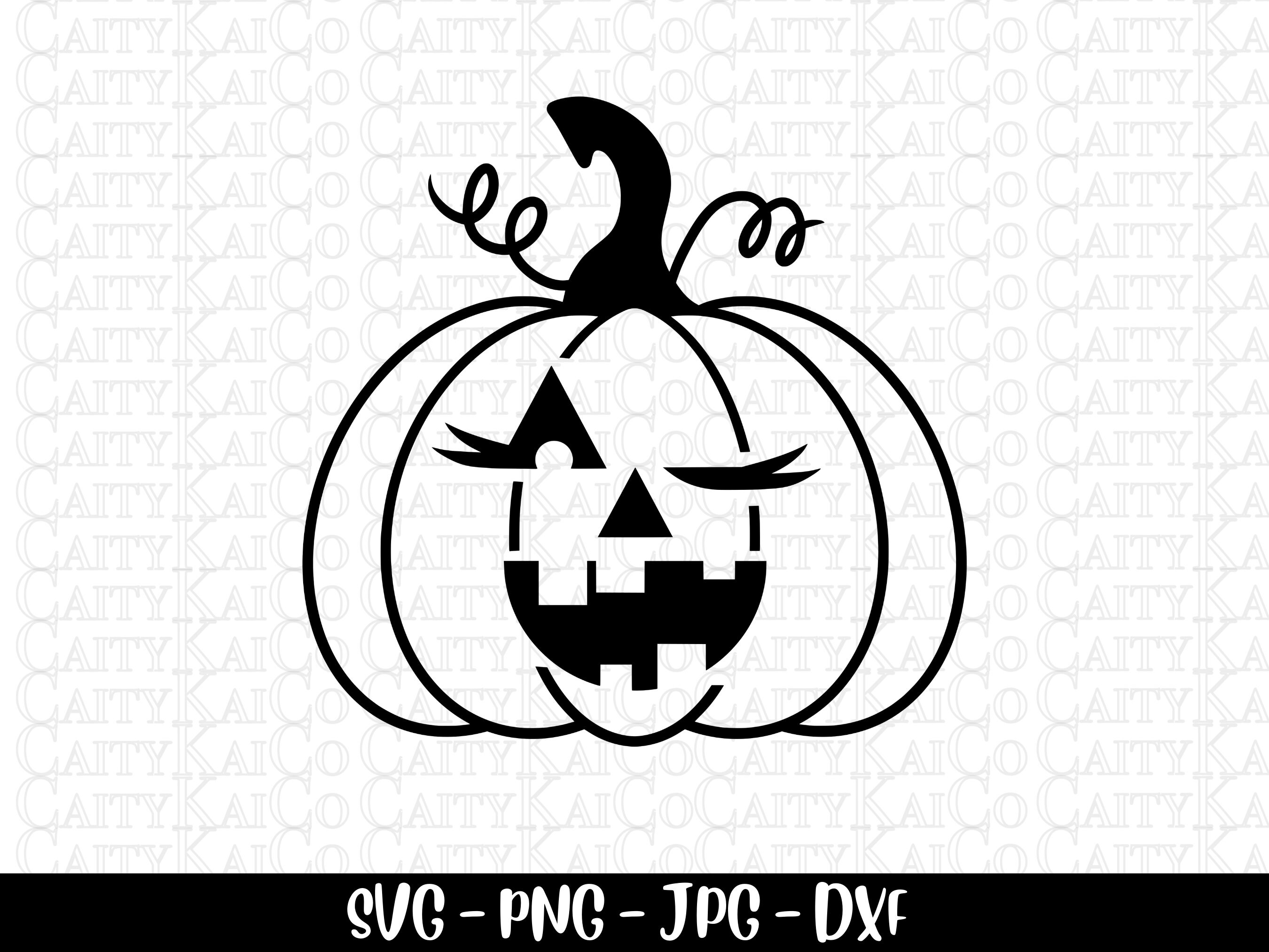 Winking Jack O Lantern Svg, Pumpkin Face Svg, Funny Halloween Svg, Cute ...