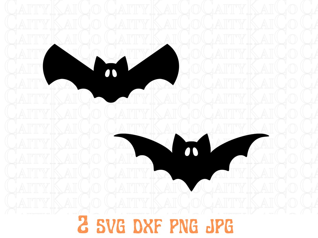 Halloween Bat Svg Bundle of 2, Spooky Season Svg, Halloween Svg, Bats ...