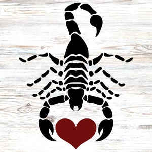 Scorpio Svg, Scorpion Heart Svg, Zodiac Svg, Astrology Clipart, Cut ...
