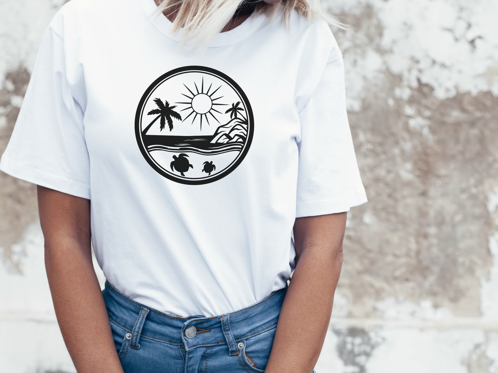 Beach SVG Sea Turtle Svg Palm Tree Svg Tropical Island - Etsy