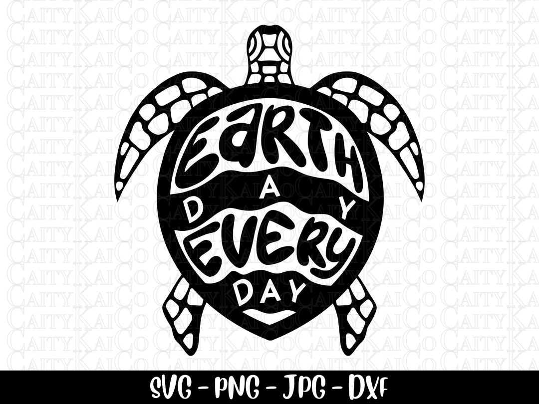 Earth Day Sea Turtle Svg, Beach Svg, Sea Turtle Cut File, Earth Day ...