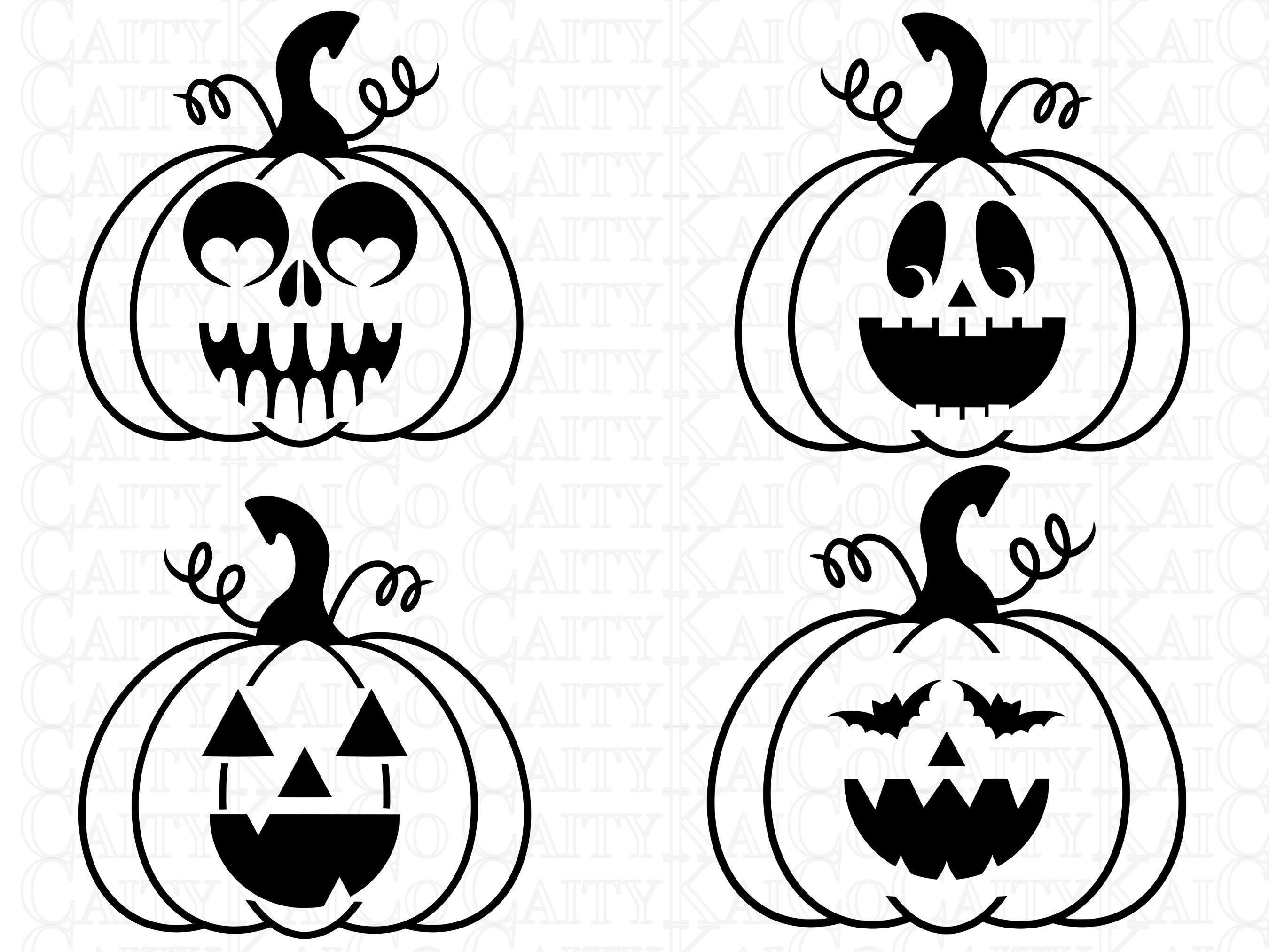 Jack O Lantern Svg Bundle of 15 Halloween Svg Bundle Pumpkin - Etsy