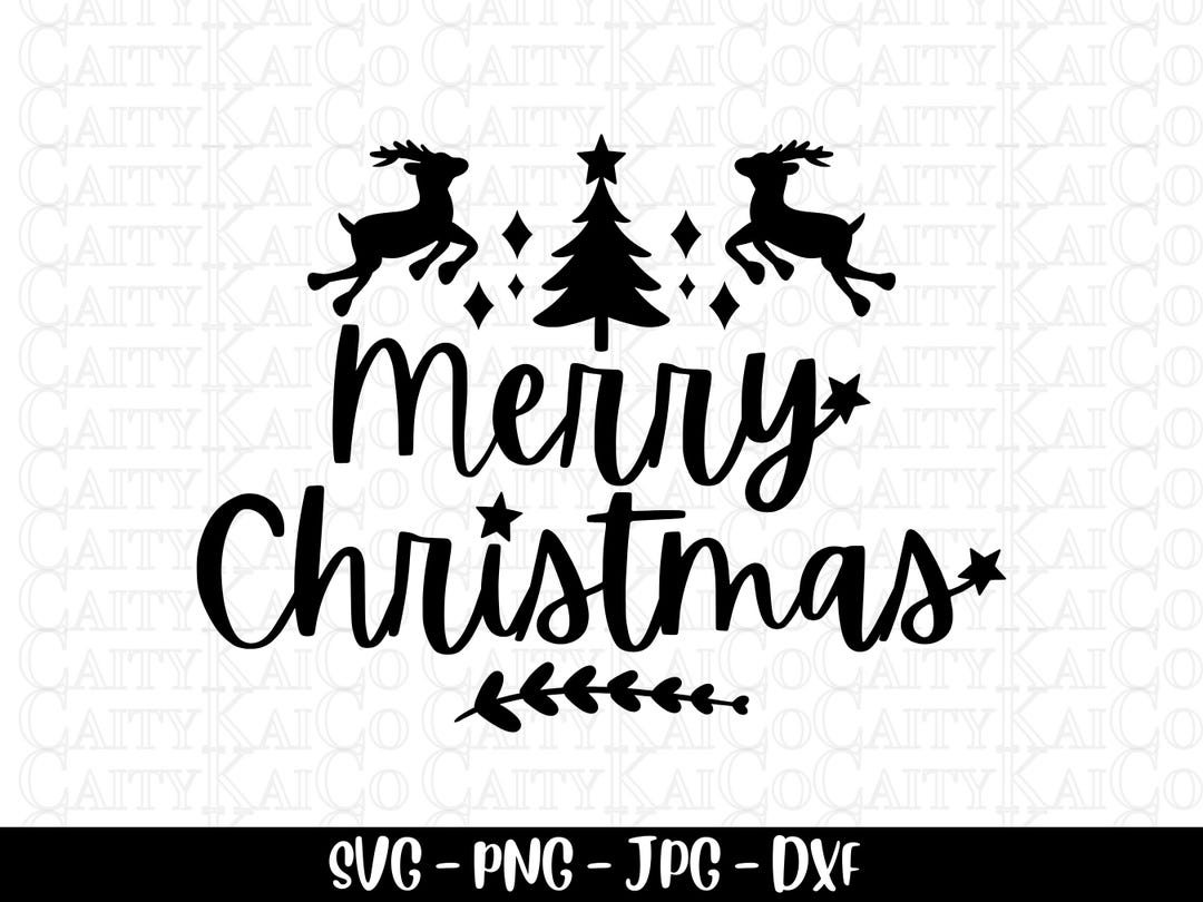 Merry Christmas Reindeer Svg, Christmas Tree Svg, Png, Jpg, Layered Svg ...