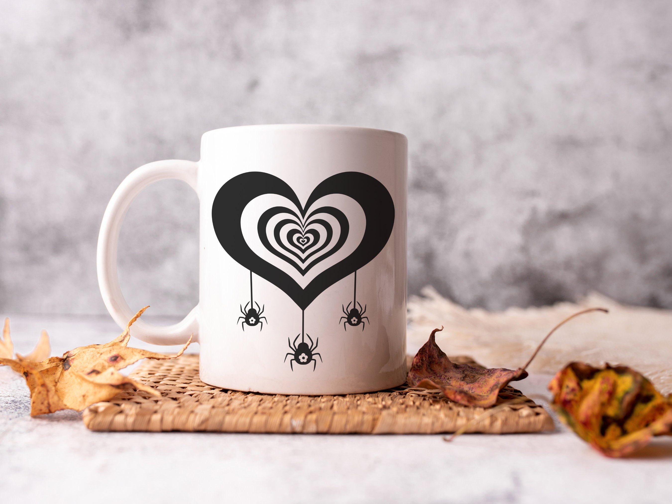 Retro Halloween Spider Svg Groovy Spiral Heart Svg Spooky - Etsy