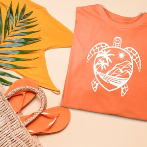 Sea Turtle Svg, Tropical Beach Scene Svg, Shirt Design, Svg Cut File ...