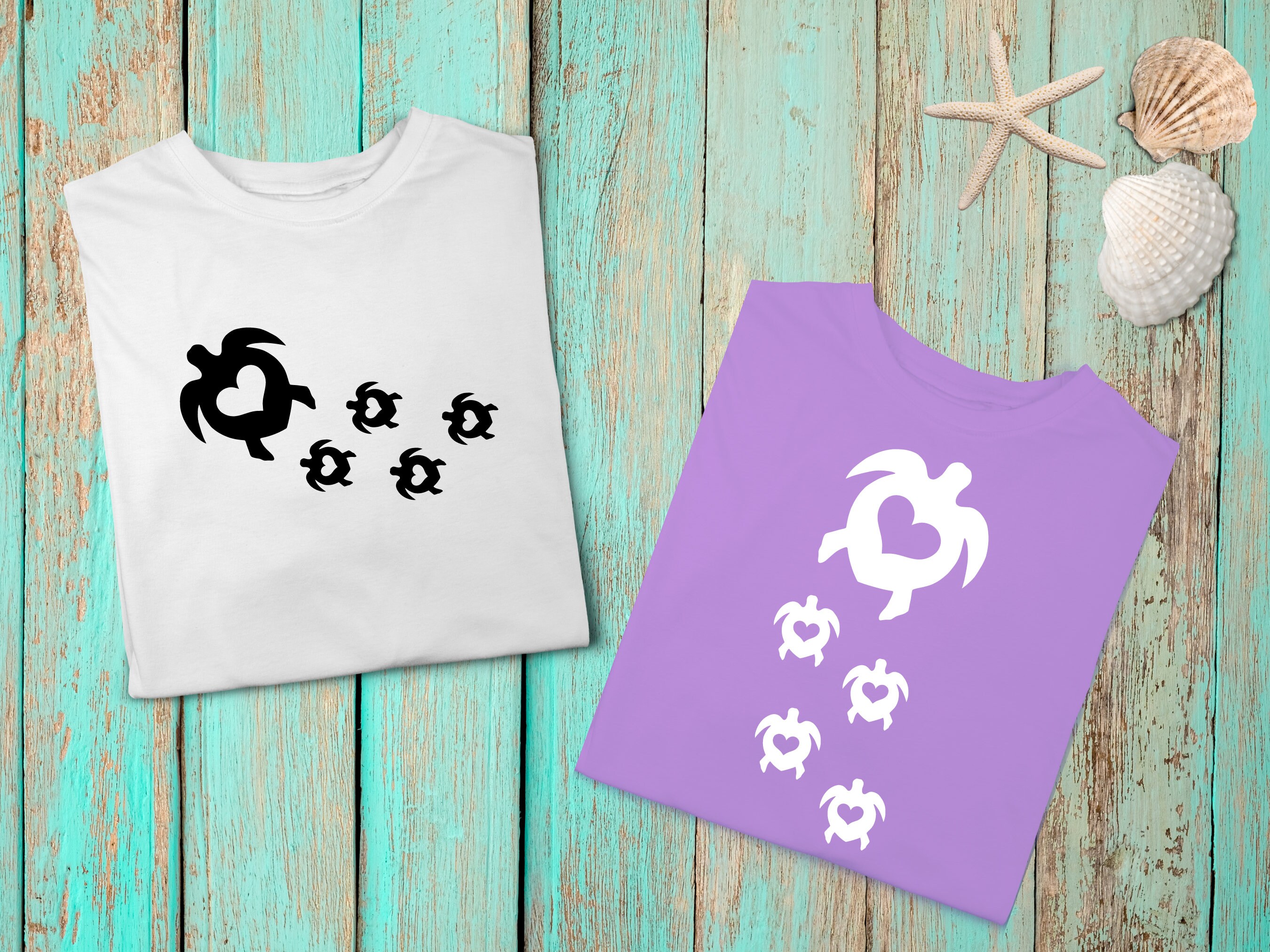 Mama and Baby Sea Turtle SVG, Summer Beach Svg, Swimming Turtles Svg ...