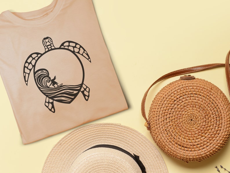 Surfing Sea Turtle Svg Shirt Design Svg Cut File Dxf Png - Etsy