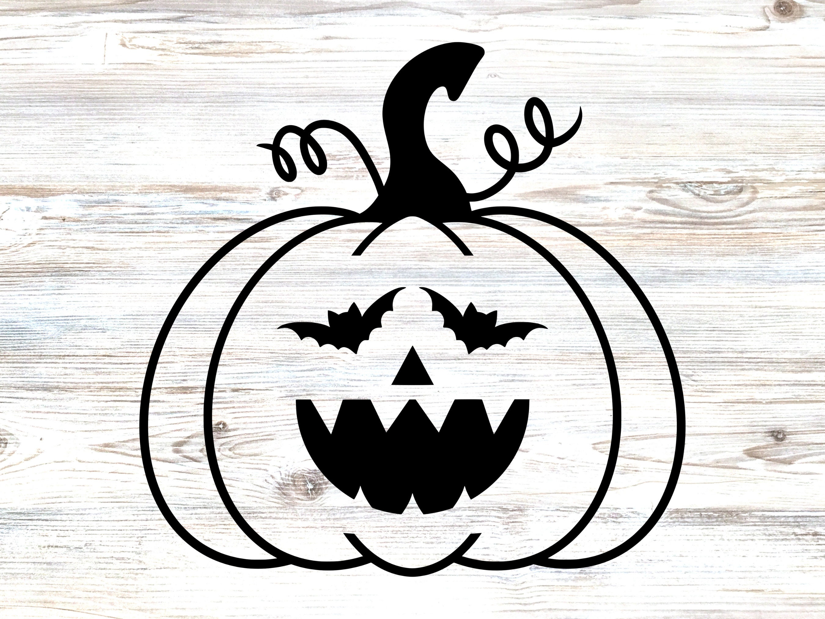 Bat Jack O Lantern Svg Pumpkin Face Svg Halloween Svg Cute - Etsy