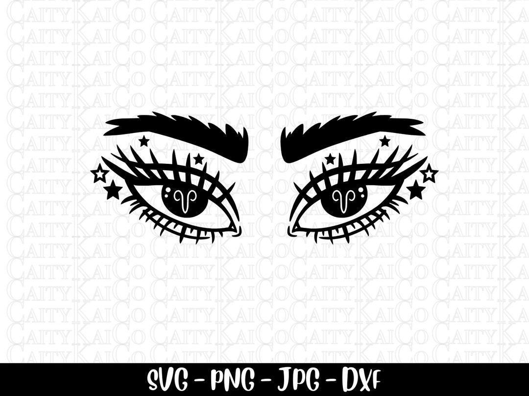 Aries Zodiac Sign Eyes Svg, Zodiac Svg, Aries Svg, Astrology Clipart ...