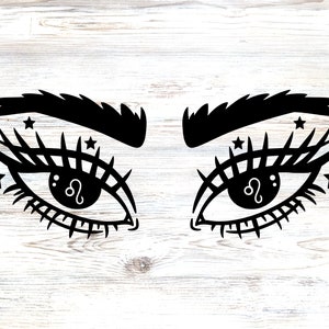 Leo Zodiac Eyes Svg, Zodiac Sign Svg, Leo Svg, Leo Lion Astrology ...