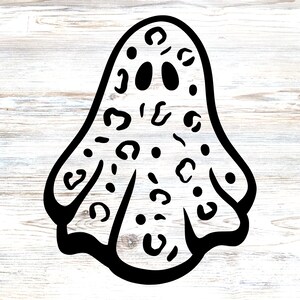 Animal Print Ghost Svg Bundle of 3, Cute Ghost Svg, Leopard Print Svg ...