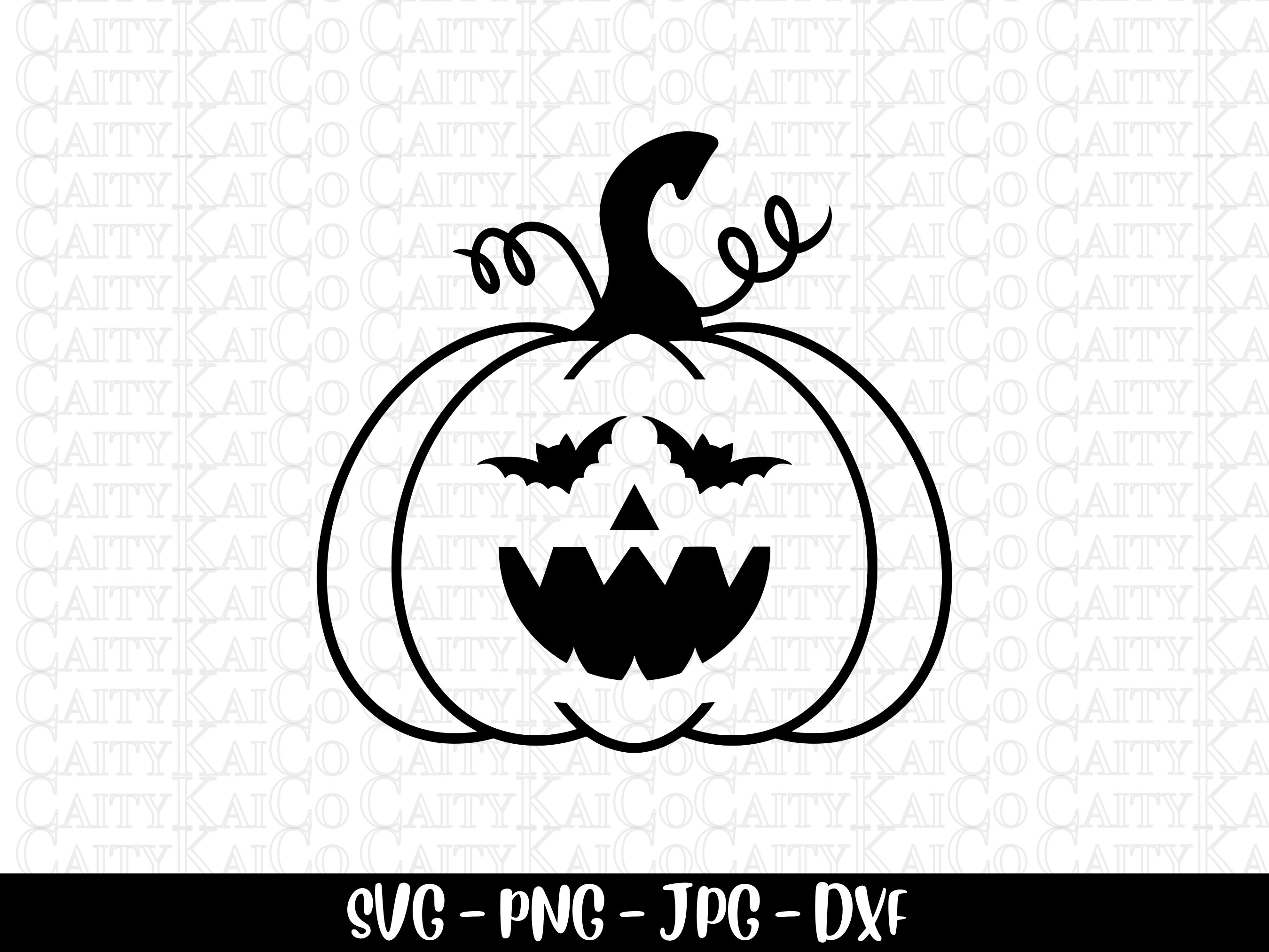 Bat Jack O Lantern Svg Pumpkin Face Svg Halloween Svg Cute - Etsy