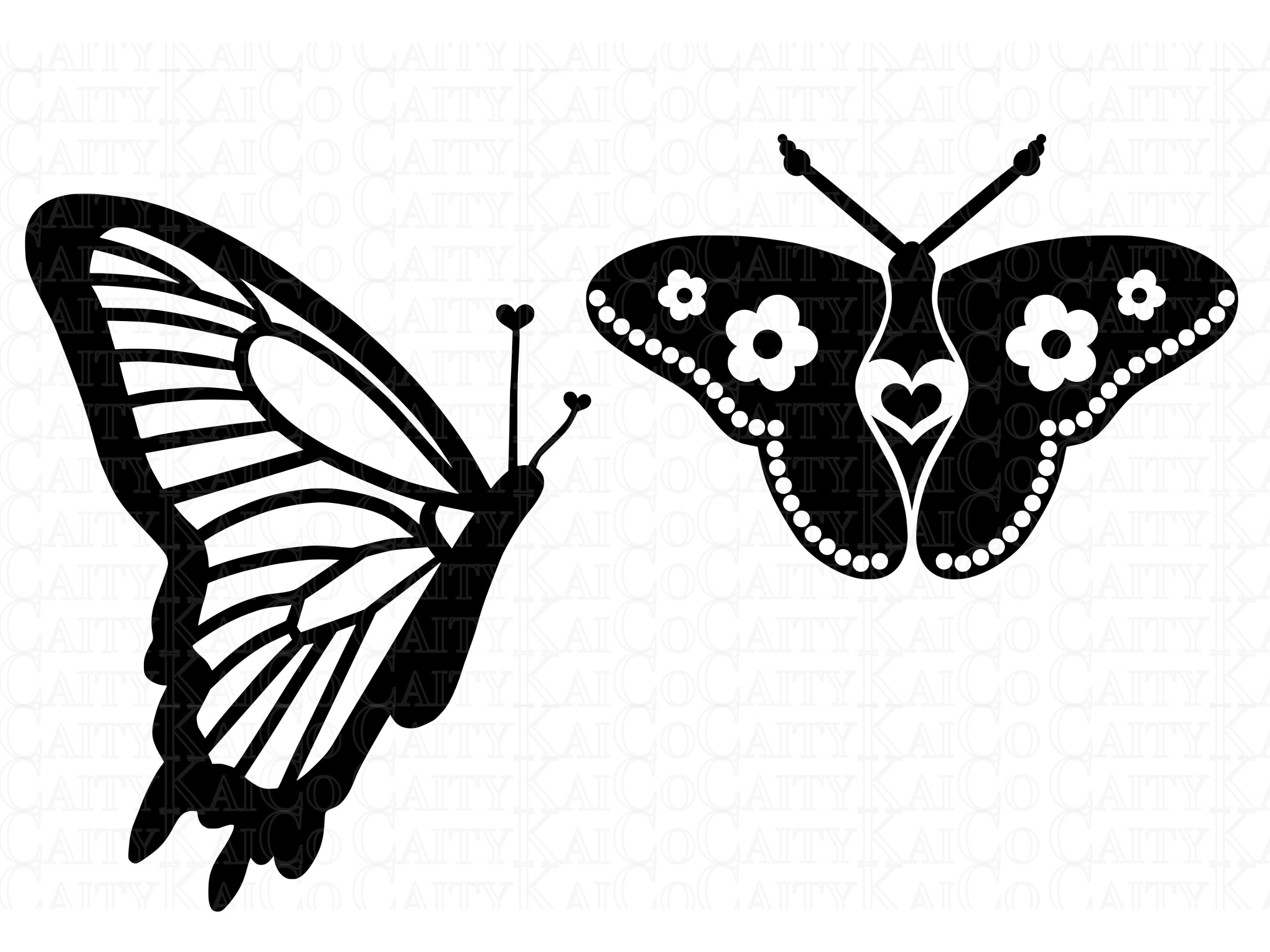 Butterfly Svg Bundle of 12 Butterflies Retro Flowers - Etsy