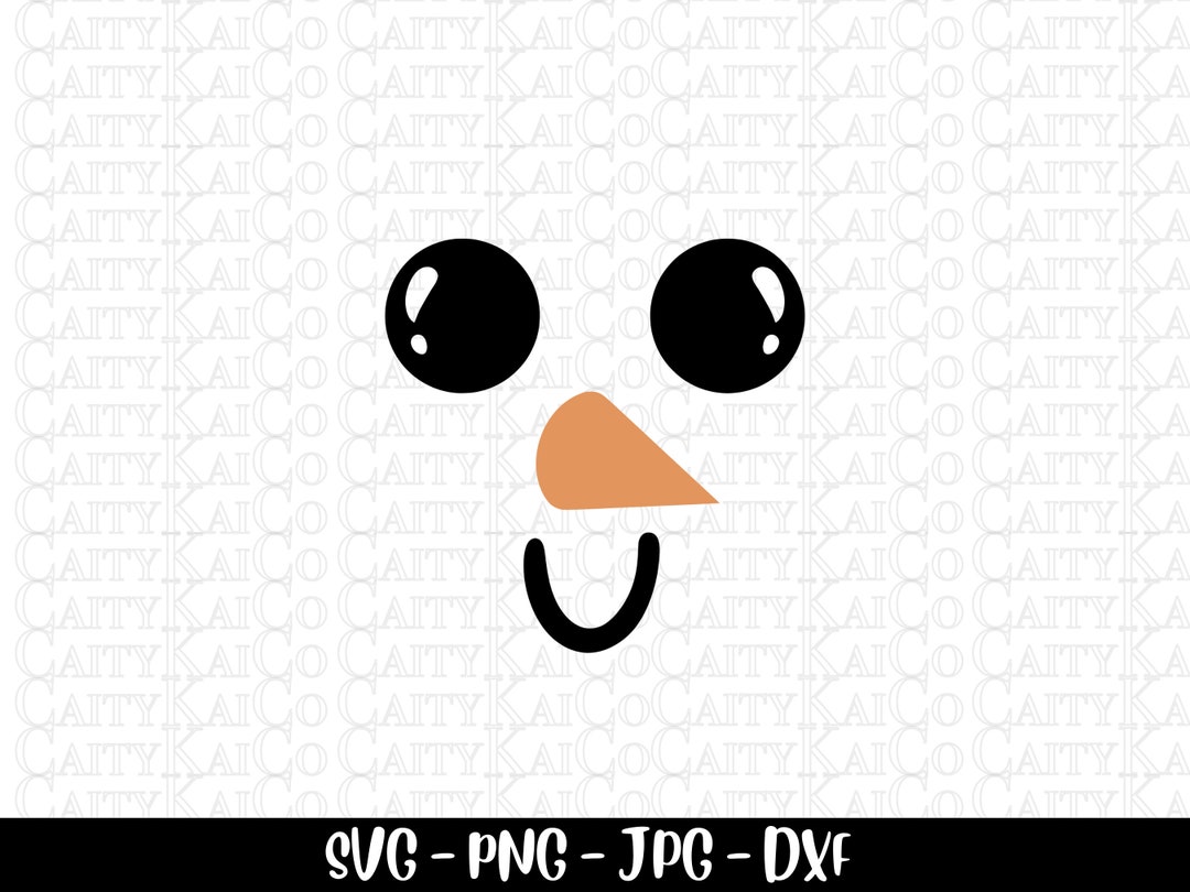 Snowman Face Svg, Cute Snowman Svg, Christmas Svg, Winter Svg, Cut File ...