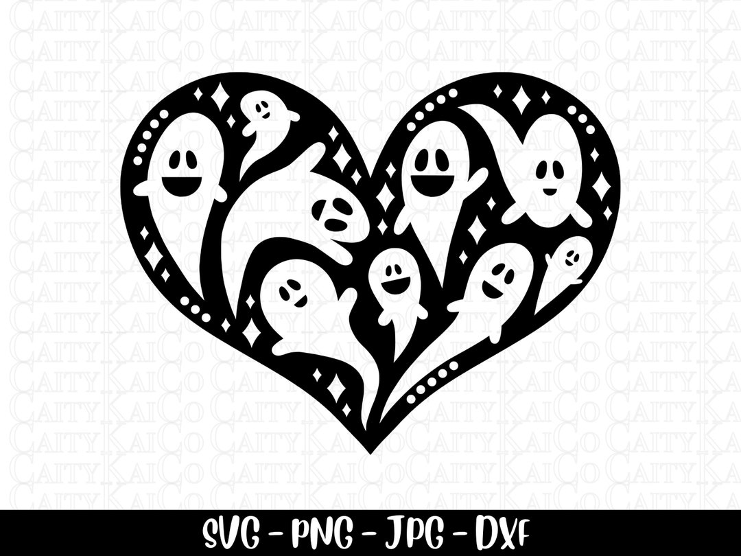 Halloween Happy Ghost Svg, Cute Ghost Svg, Spooky Season Svg, Ghosts in ...