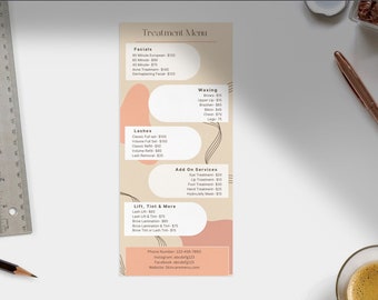 Treatment Spa Menu - Etsy