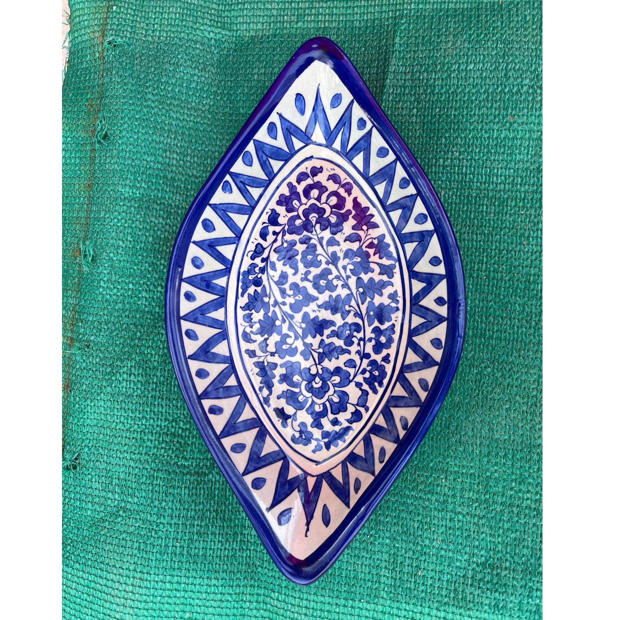 Handmadeazureleaf Serving Dish,ceramic Serving Bowl,handmade Cermaic ...